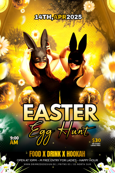 Easter party flyer Template | PosterMyWall