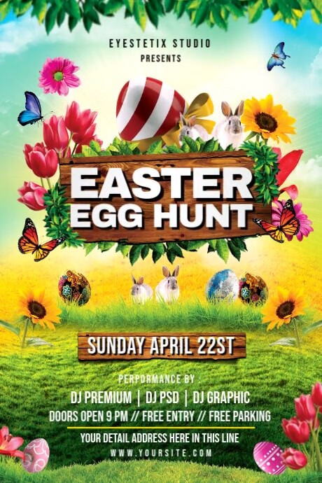 Easter Party Flyer Template | PosterMyWall