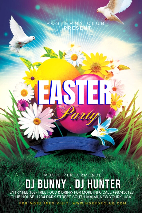 Easter Party Flyer Template | PosterMyWall