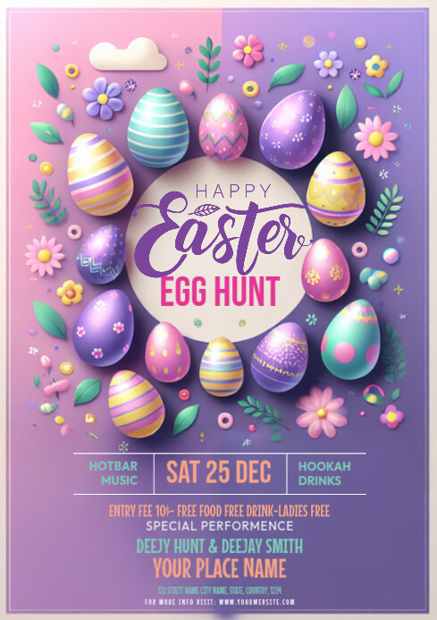 Easter Party Flyer Template | PosterMyWall