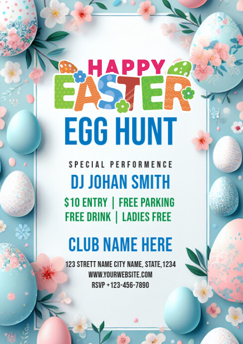 Easter Party Flyer Template | PosterMyWall