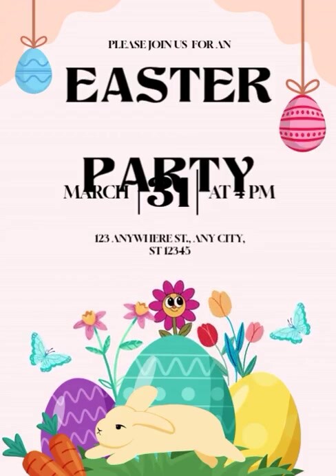 Easter Party Flyer Template | PosterMyWall