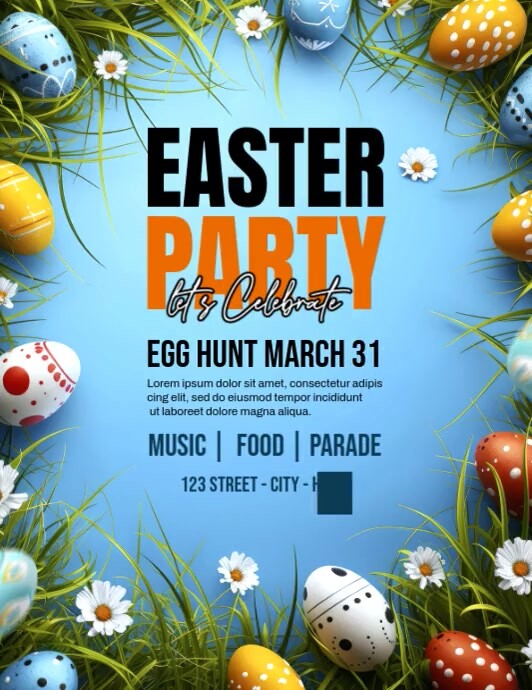 Easter Party Flyer Template | PosterMyWall