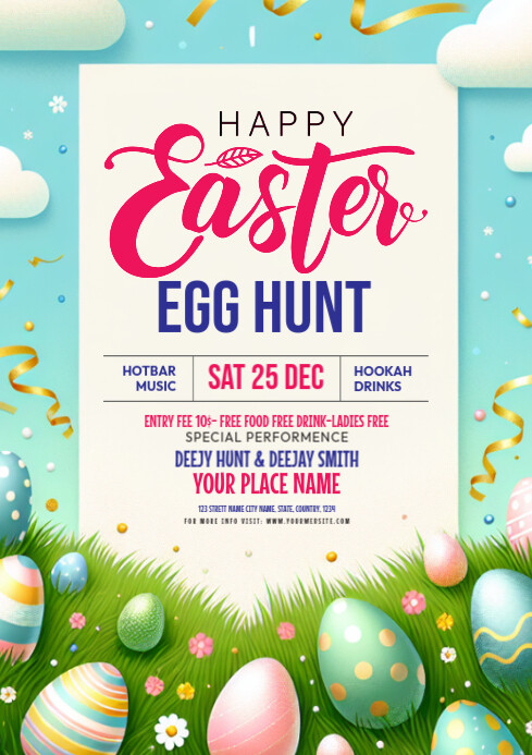 Easter Party Flyer Template | PosterMyWall