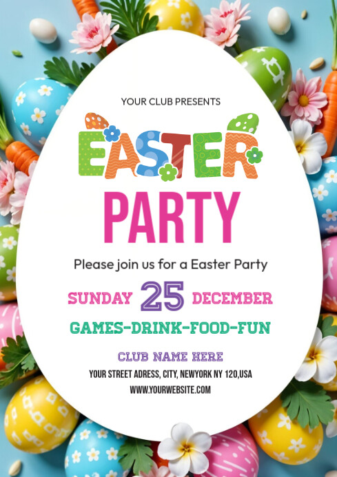 Easter Party Flyer Template | PosterMyWall
