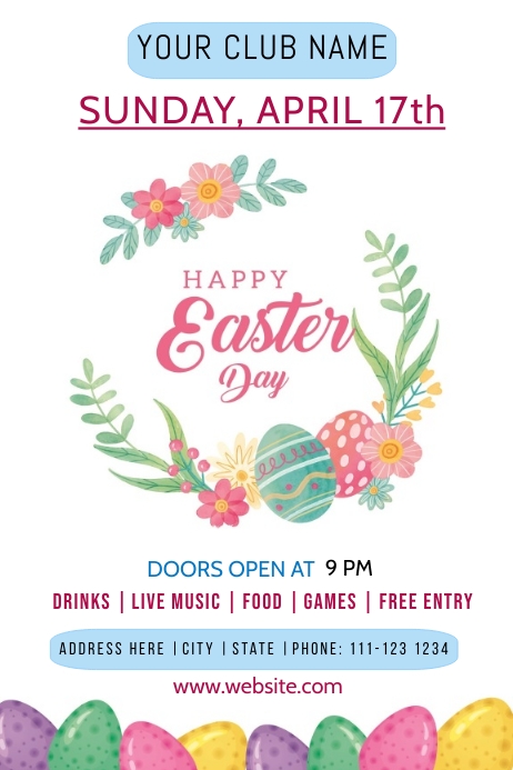Easter Party flyer Template | PosterMyWall