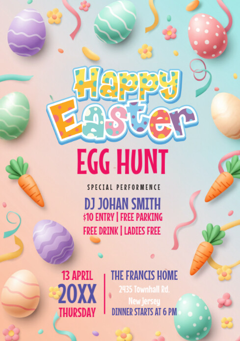 Modèle Easter Party Flyer | PosterMyWall