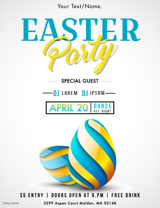 Easter Party Flyer Template Invitation Flyer | PosterMyWall