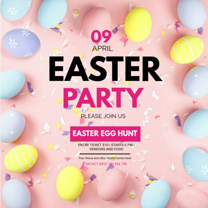 Copy of Easter Party Instagram Post | PosterMyWall