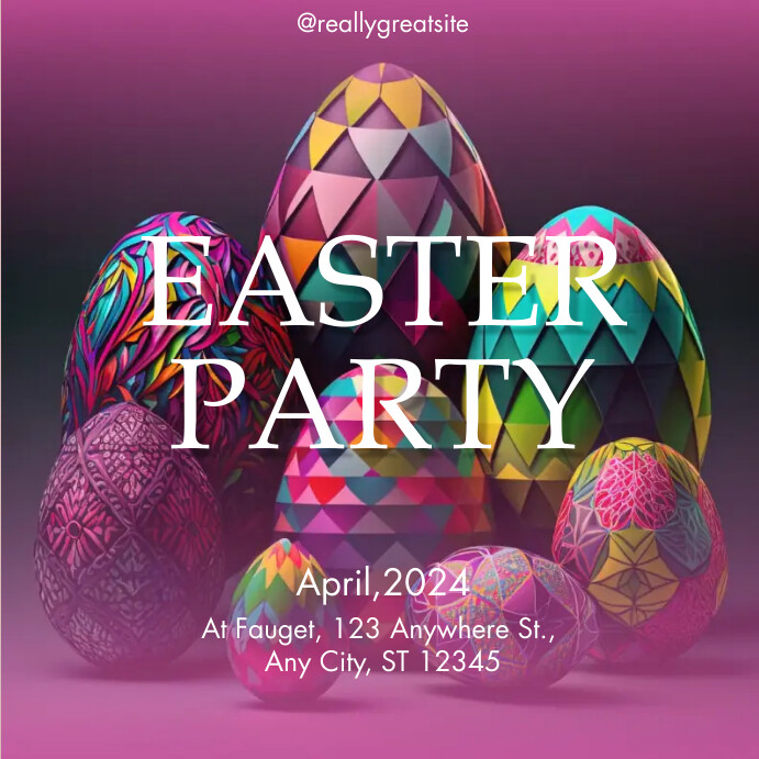 Easter Party Instagram Post Template | PosterMyWall