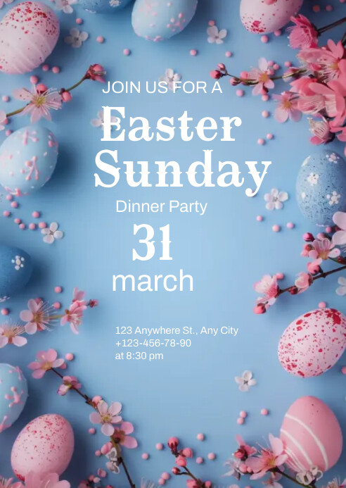 Plantilla de Easter party invitation | PosterMyWall