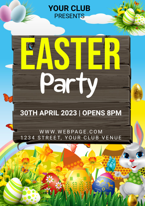 easter party invitation Template | PosterMyWall