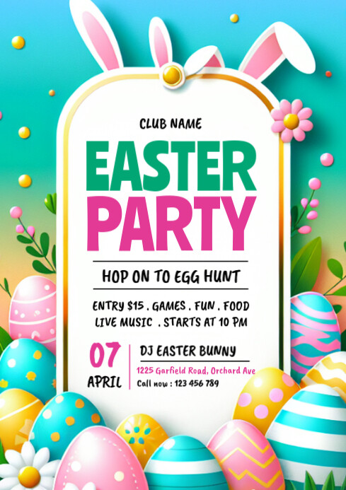 easter party invite Template | PosterMyWall