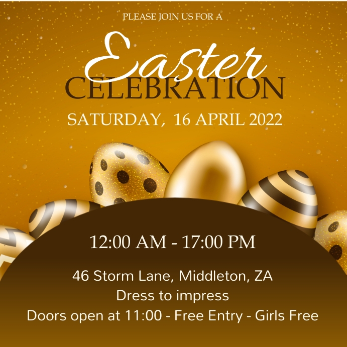 Copy of EASTER PARTY INVITE TEMPLATE | PosterMyWall