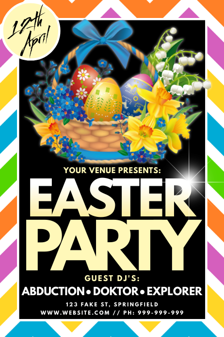 Easter Party Poster Template | PosterMyWall