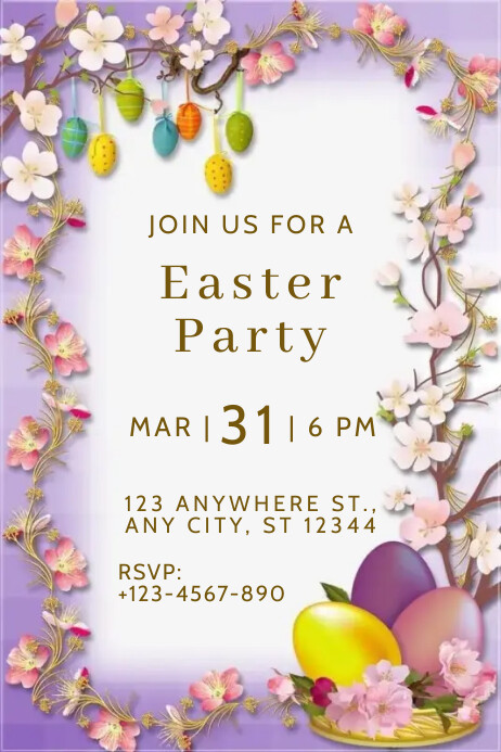 Easter Party Poster Template | PosterMyWall
