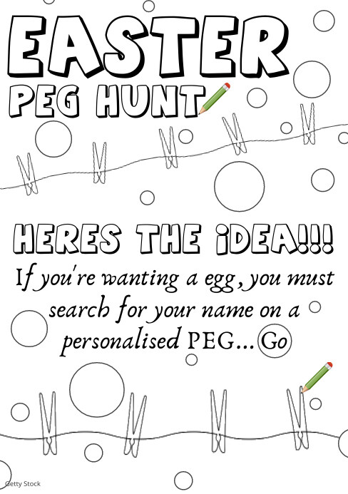 Easter PEG hunt Template | PosterMyWall