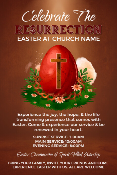 Copy of Easter Pentecostal Poster Template | PosterMyWall