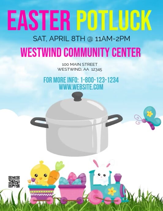 Easter Potluck Event Template | PosterMyWall