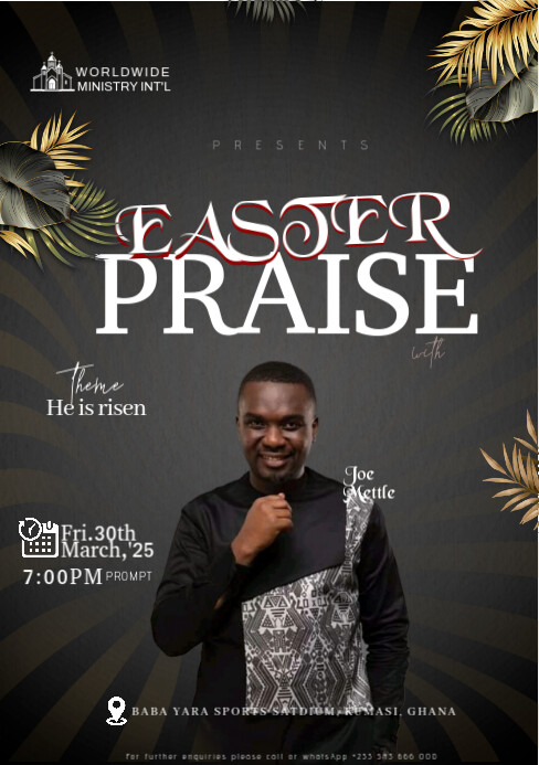 Easter praise flyer design template | PosterMyWall