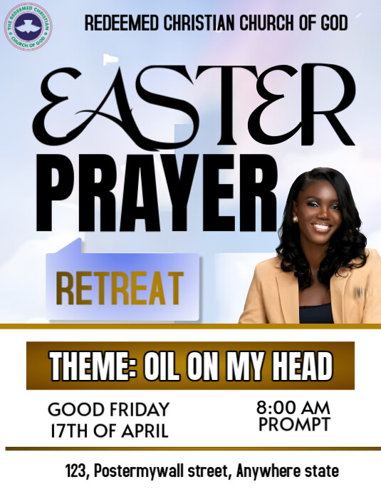 Copy of Easter prayer retreat flyer design template | PosterMyWall