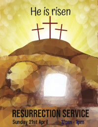 Resurrection Service Flyer Template | PosterMyWall
