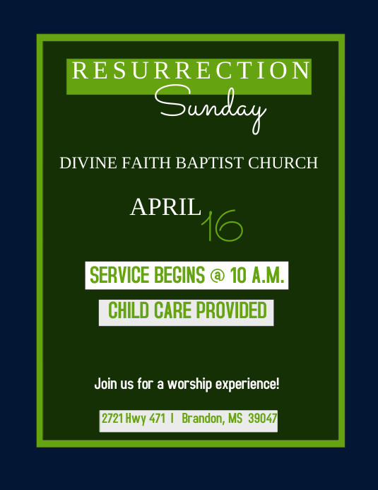 Easter/Resurrection Sunday Template | PosterMyWall