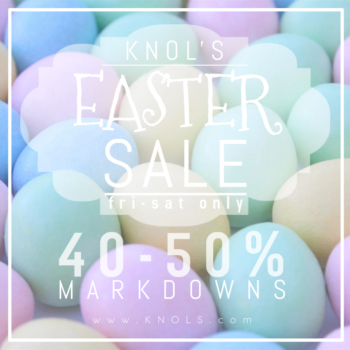 Easter Retail Spring Sale Business Holiday Advertisement Template ...