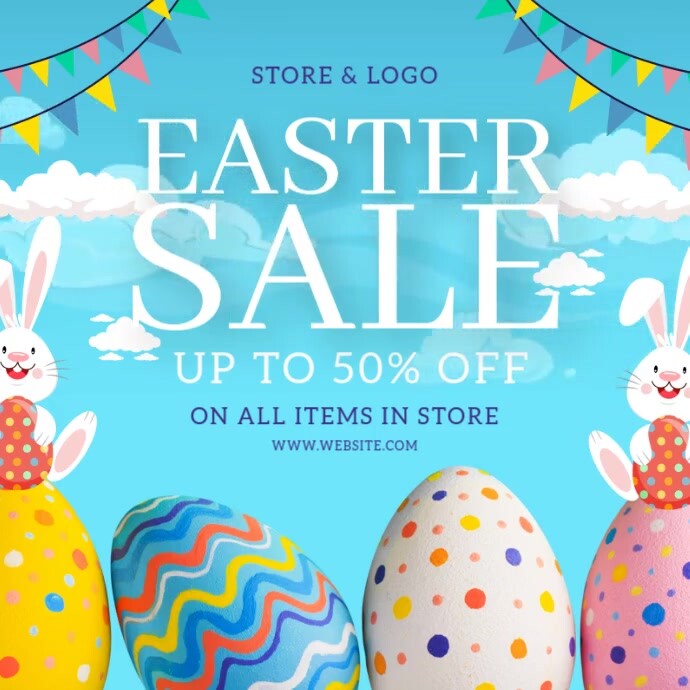 easter sale ad social media template | PosterMyWall
