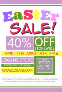 EASTER WEEKEND SHOP SALE DESIGN TEMPLATE | PosterMyWall