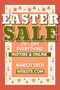 EASTER WEEKEND SHOP SALE DESIGN TEMPLATE | PosterMyWall