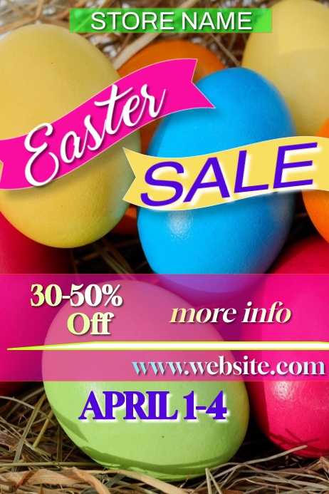 Easter Sale Poster Template | PosterMyWall