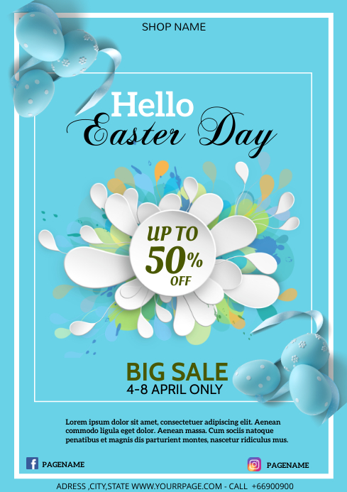 Easter sale template | PosterMyWall
