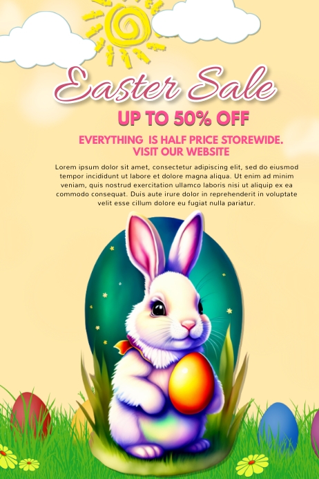 EASTER SALE.E Template | PosterMyWall