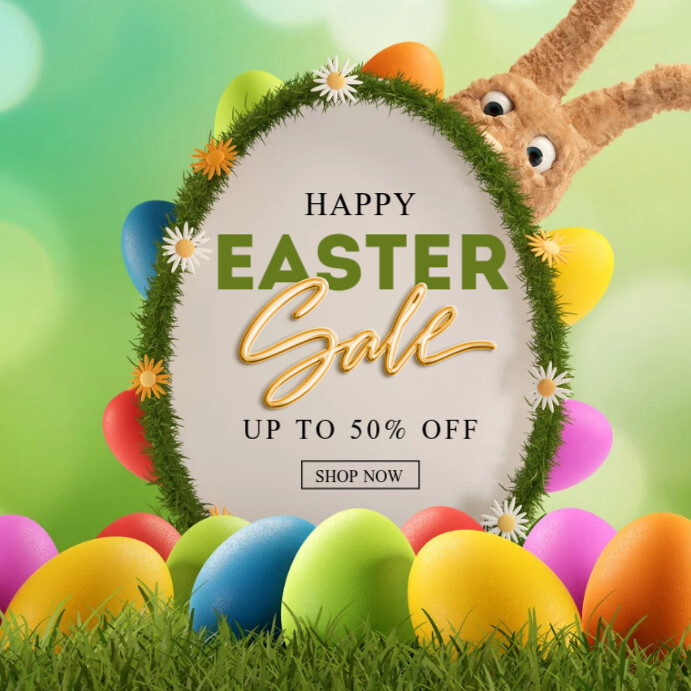 Easter Sales discount template | PosterMyWall