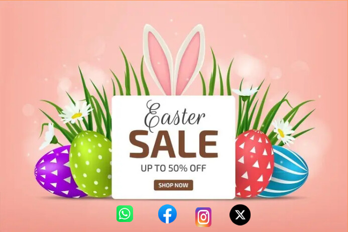 Modèle Easter sales flyer template | PosterMyWall