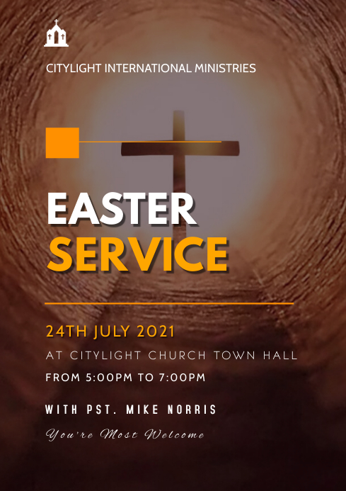 Copy of easter service church flyer | PosterMyWall