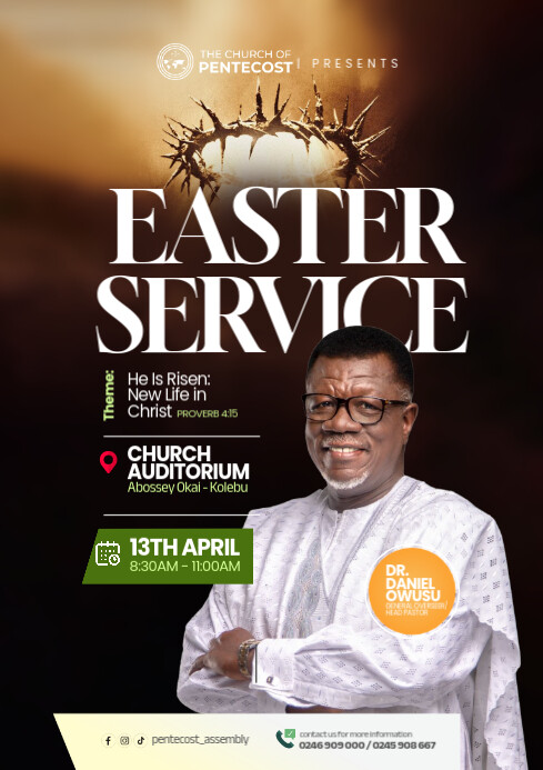 Copy of Easter Service Church Poster Design | PosterMyWall