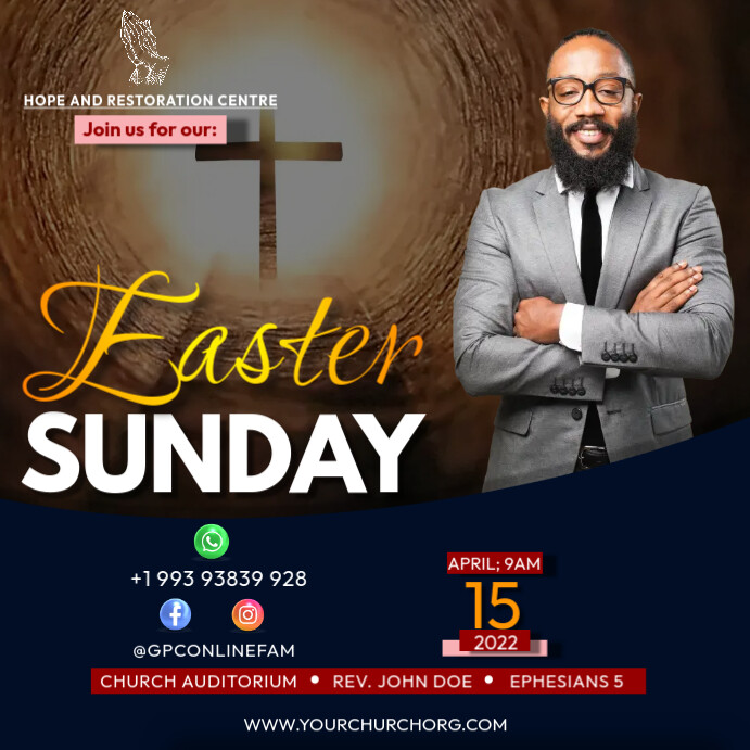 easter service Template | PosterMyWall