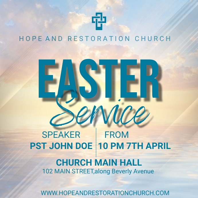 Copy of Easter service | PosterMyWall