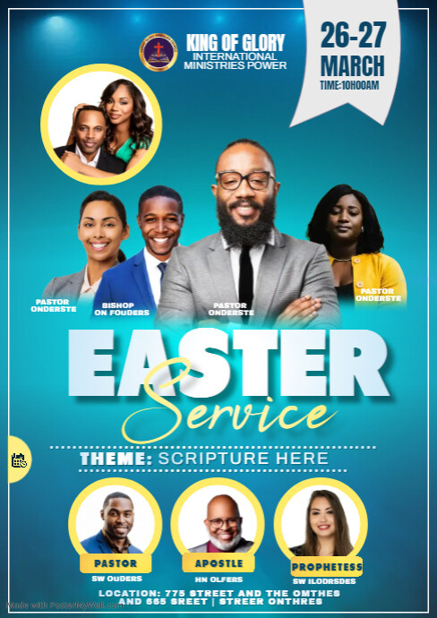 Copy of easter service | PosterMyWall