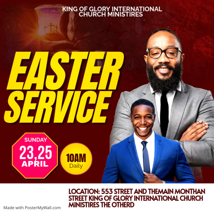 easter service Template | PosterMyWall