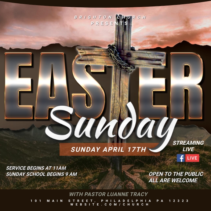 Easter Service Template | PosterMyWall