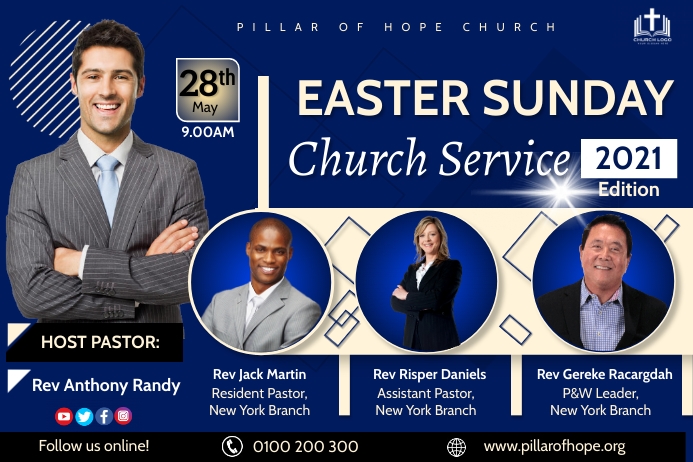 Easter service Template | PosterMyWall