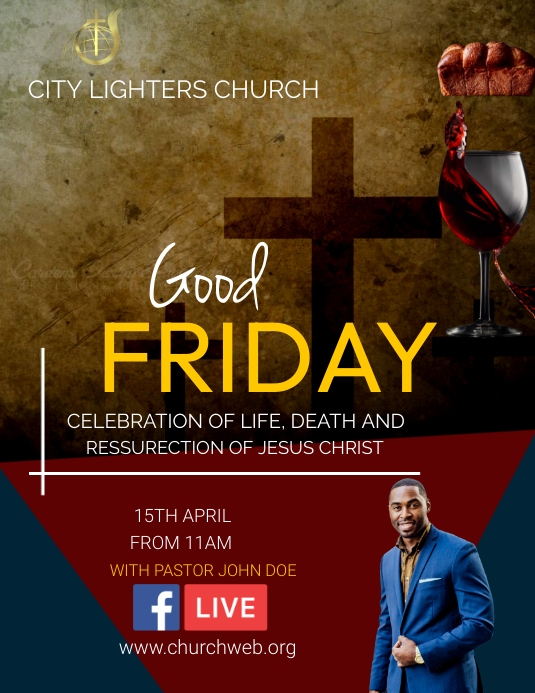 Easter service Template | PosterMyWall