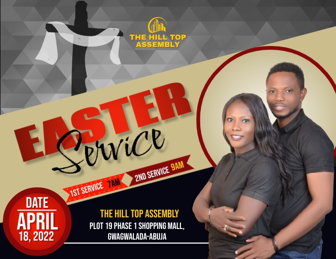 Easter service Template | PosterMyWall