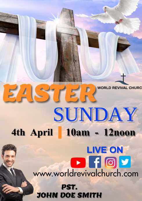 Easter Service Template | PosterMyWall