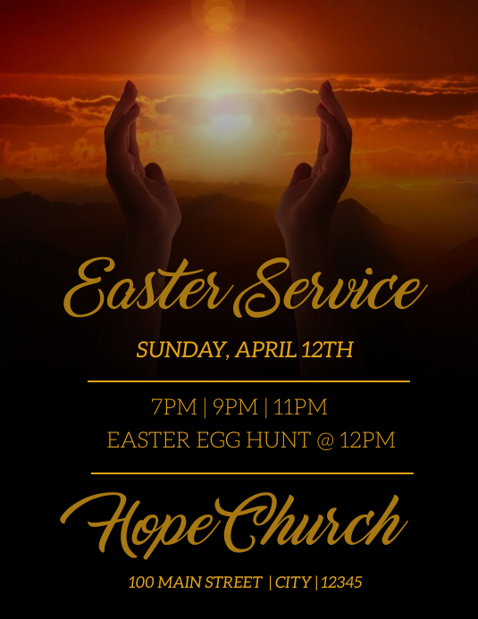 Copy of Easter Service | PosterMyWall