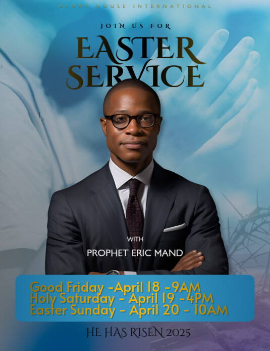 Easter service Template | PosterMyWall