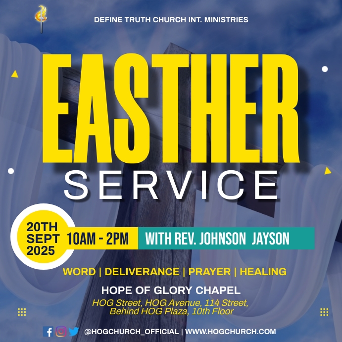 Easter service Template | PosterMyWall